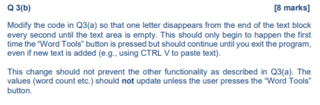 Q3(a) [17 marks] Write the Java AWT application | Chegg.com