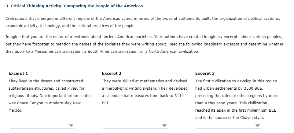 3. Critical Thinking Activity: Comparing the People | Chegg.com