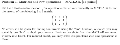 Solved Use the Gauss-Jordan method (row operations carried | Chegg.com