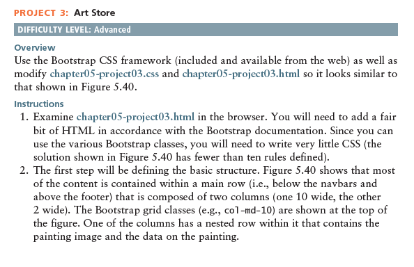 Solved PROJECT 3: Art Store DIFFICULTY LEVEL: Advanced | Chegg.com