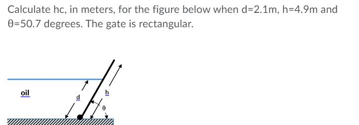 Solved Calculate hc, in meters, for the figure below when | Chegg.com