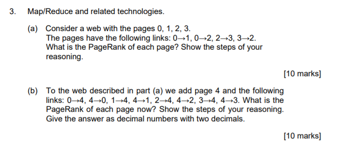 Solved 3. Map/Reduce and related technologies. (a) Consider | Chegg.com