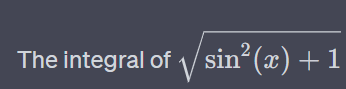 Solved what is the integration of sqrt(sin^2(x)+1)dxDon't | Chegg.com