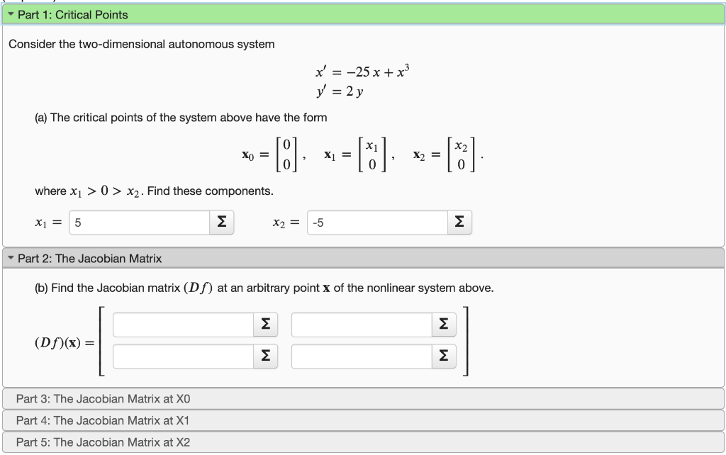 Solved Part 1: Critical Points Consider the two-dimensional | Chegg.com