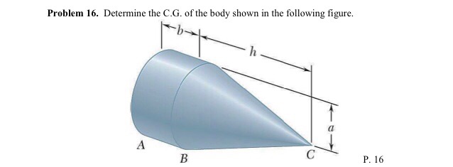 Solved Problem 16. Determine the C.G. of the body shown in | Chegg.com