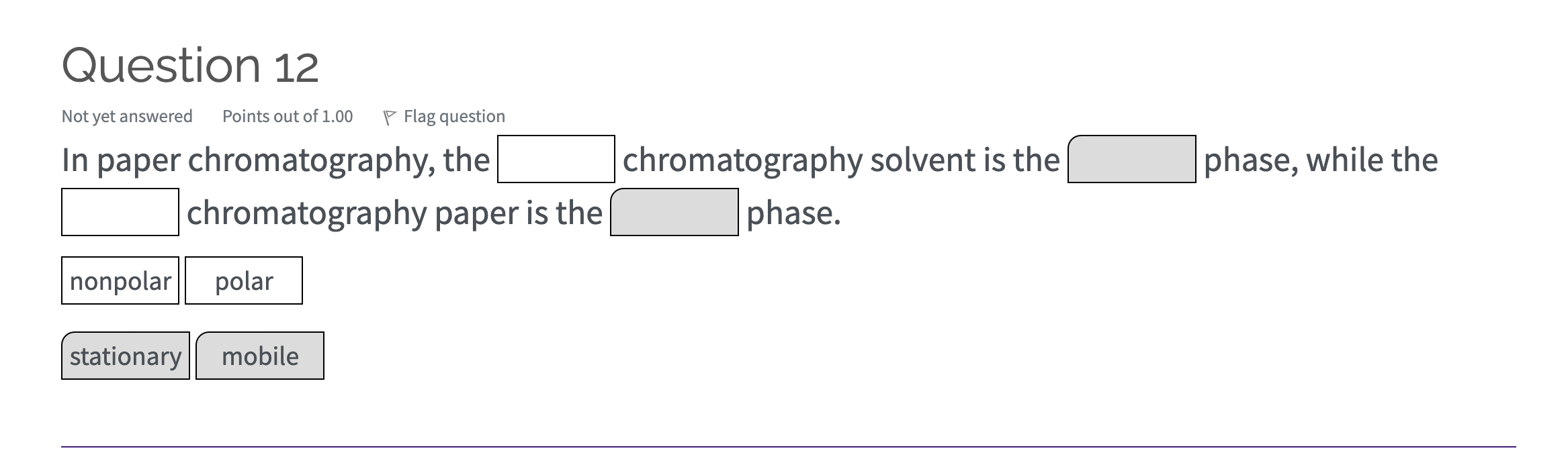 Solved In paper chromatography, the ____ chromatography | Chegg.com