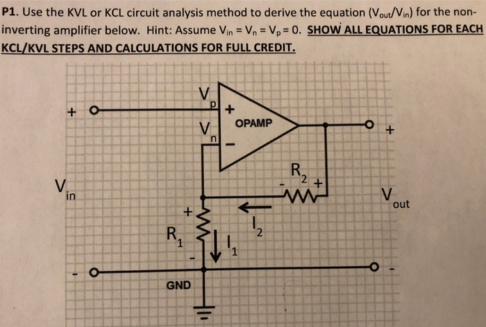 Solved P1. Use the KVL or KCL circuit analysis method to | Chegg.com