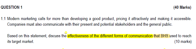 Solved QUESTION 1(40 ﻿Marks)1.1 ﻿Modern marketing calls for | Chegg.com