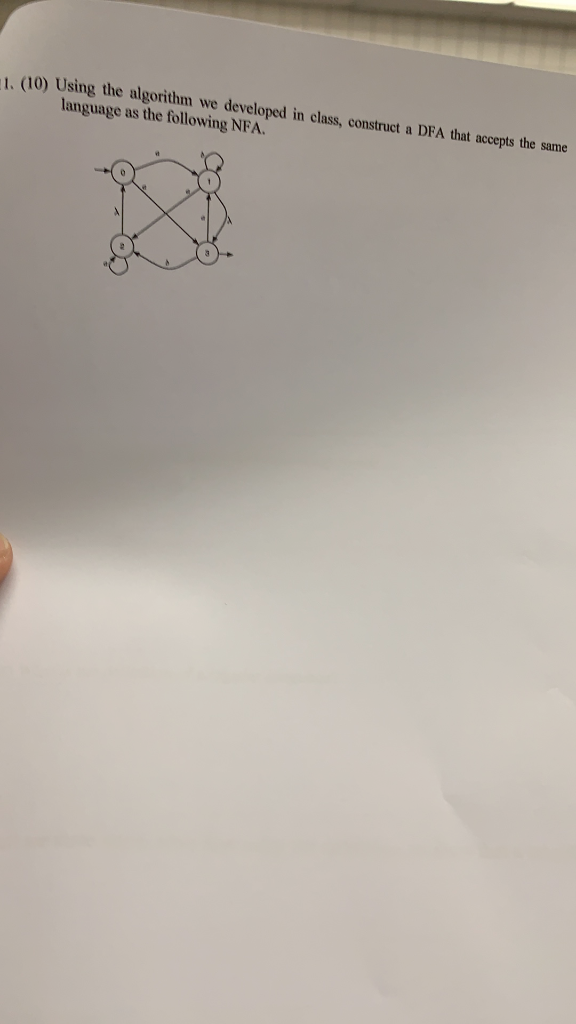 Solved 1. (10) Using the algorithm we developed in class, | Chegg.com