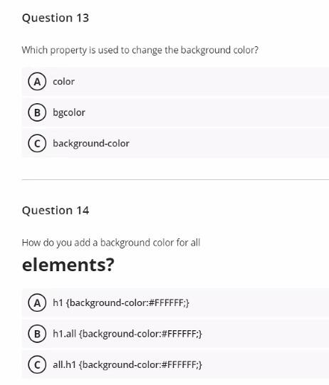 Solved Question 13 Which property is used to change the | Chegg.com
