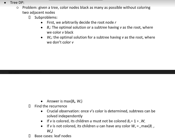 Solved - Problem: given a tree, color nodes black as many as | Chegg.com
