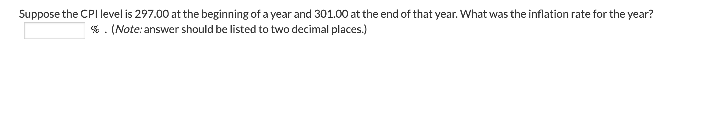 Solved Suppose the CPL level is 297.00 at the beginning of a | Chegg.com