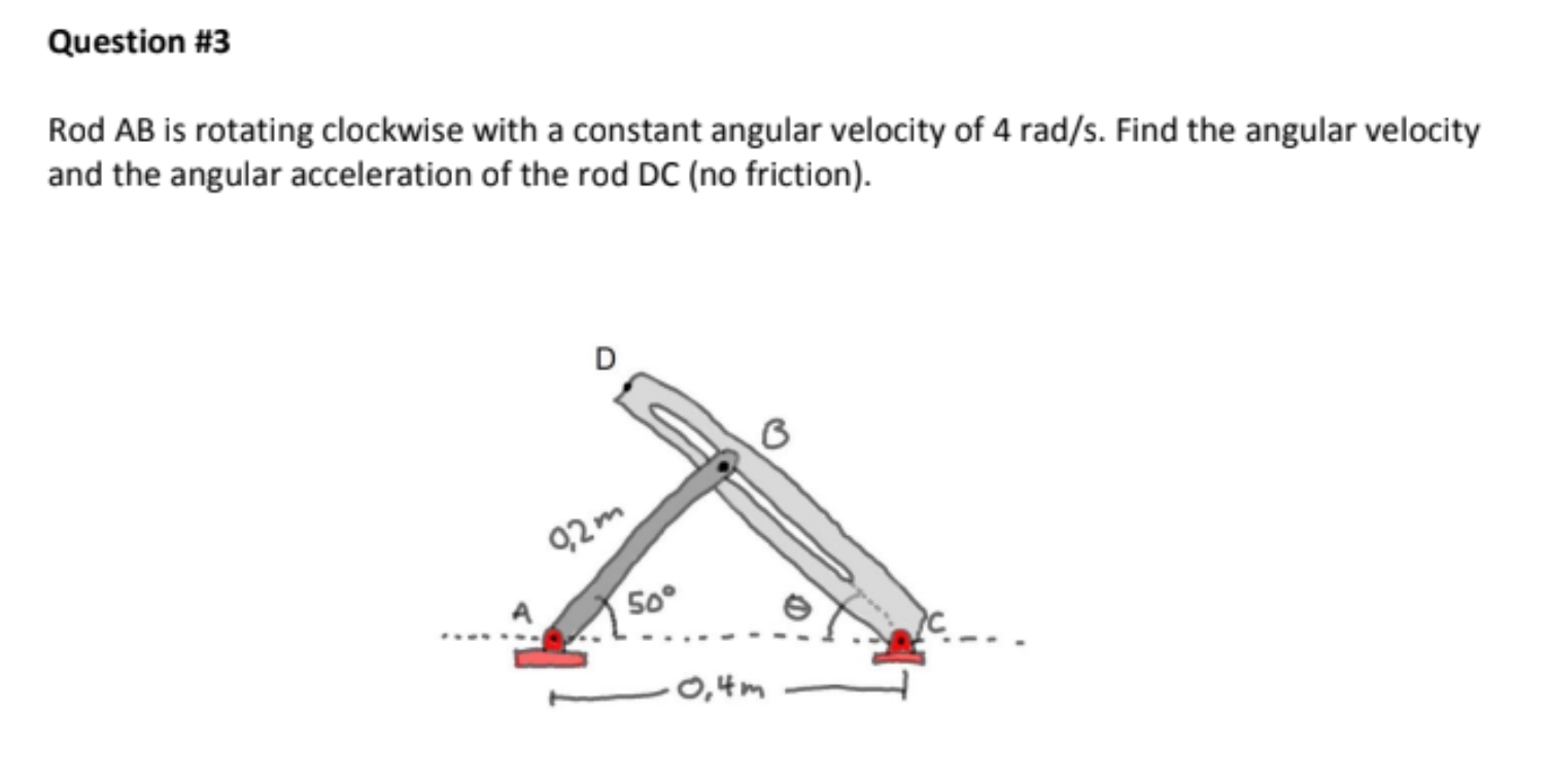 Solved Rod AB is rotating clockwise with a constant angular | Chegg.com
