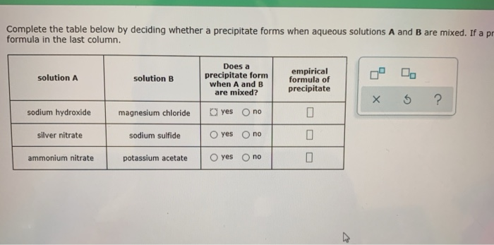 Solved Complete the table below by deciding whether a | Chegg.com