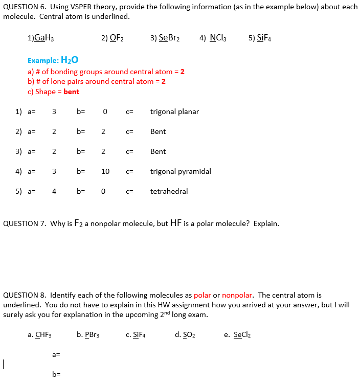 Solved QUESTION 6. Using VSPER theory, provide the following | Chegg.com