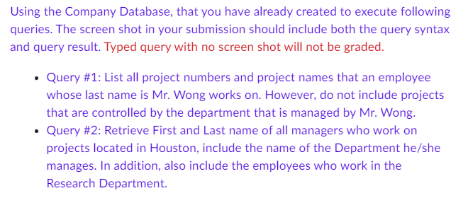 Solved Implement on H2 Database. Company Database: //STEP | Chegg.com
