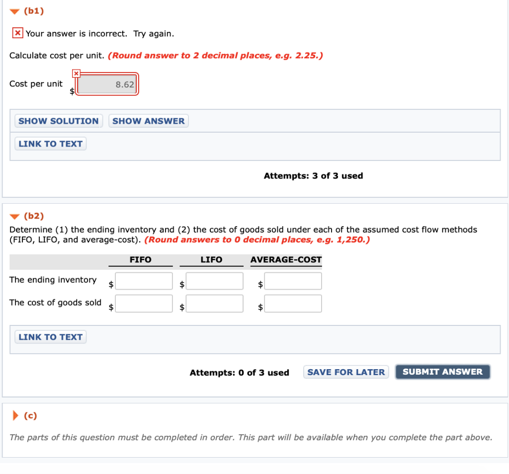 Problem 6-02A a, b1-b2, c (Part Level Submission) | Chegg.com