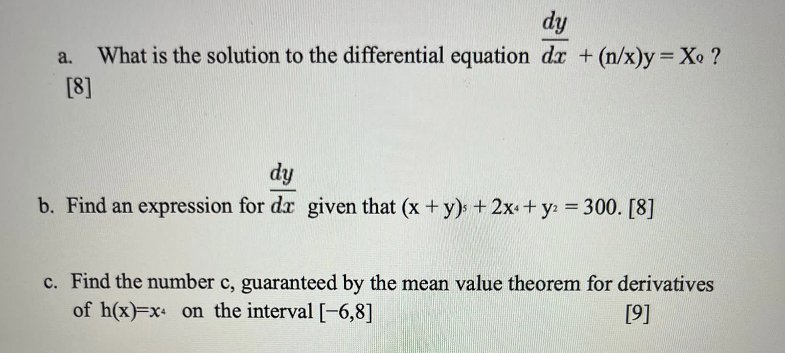Solved a. What is the solution to the differential equation | Chegg.com