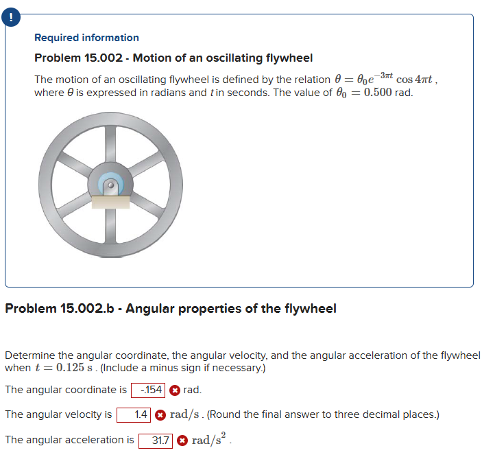 Solved Required informationProblem 15.002 - ﻿Motion of an | Chegg.com