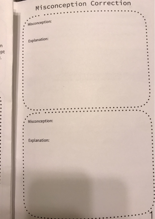 Mis Misconception Correction Misconcer Numerous | Chegg.com