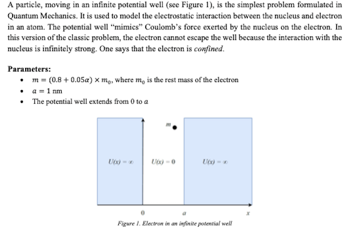 Solved A particle, moving in an infinite potential well (see | Chegg.com