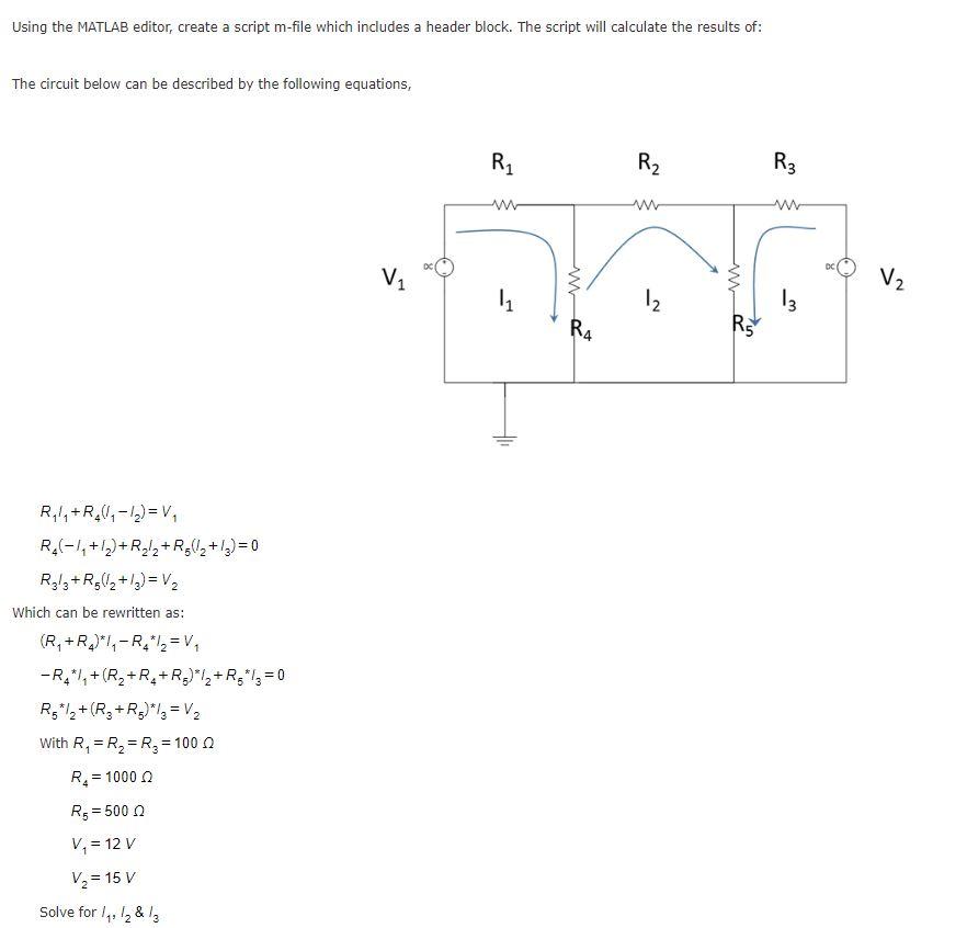 Solved Using The Matlab Editor Create A Script M File Which 1597