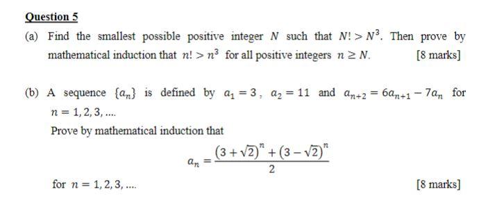 Solved Question 5 (a) Find the smallest possible positive | Chegg.com