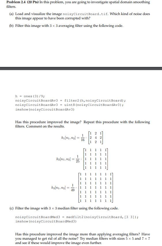 Problem 2.4 (20 Pts) In this problem, you are going | Chegg.com