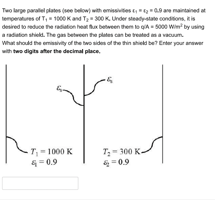 Solved = Two large parallel plates (see below) with | Chegg.com