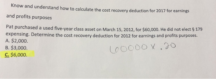 Solved Know and understand how to calculate the cost | Chegg.com