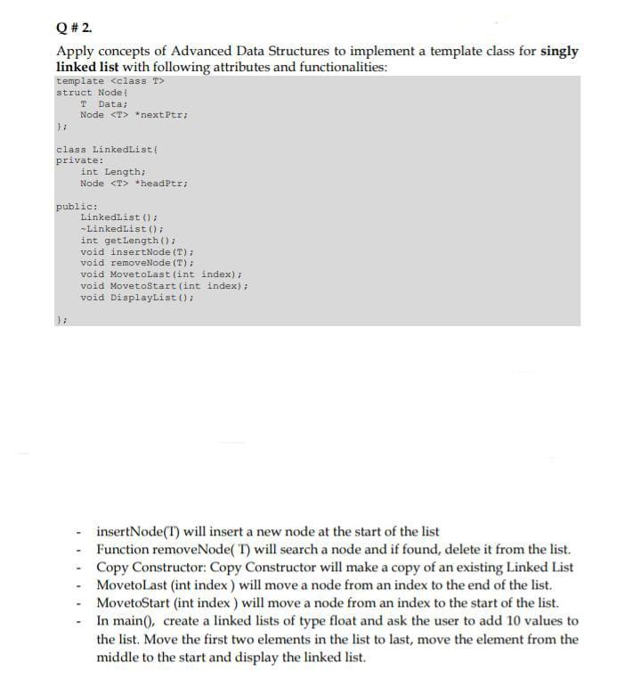 Solved Q #2. Apply concepts of Advanced Data Structures to | Chegg.com