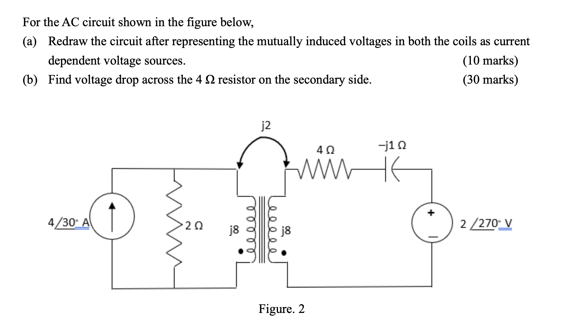 Solved For the AC circuit shown in the figure below, (a) | Chegg.com