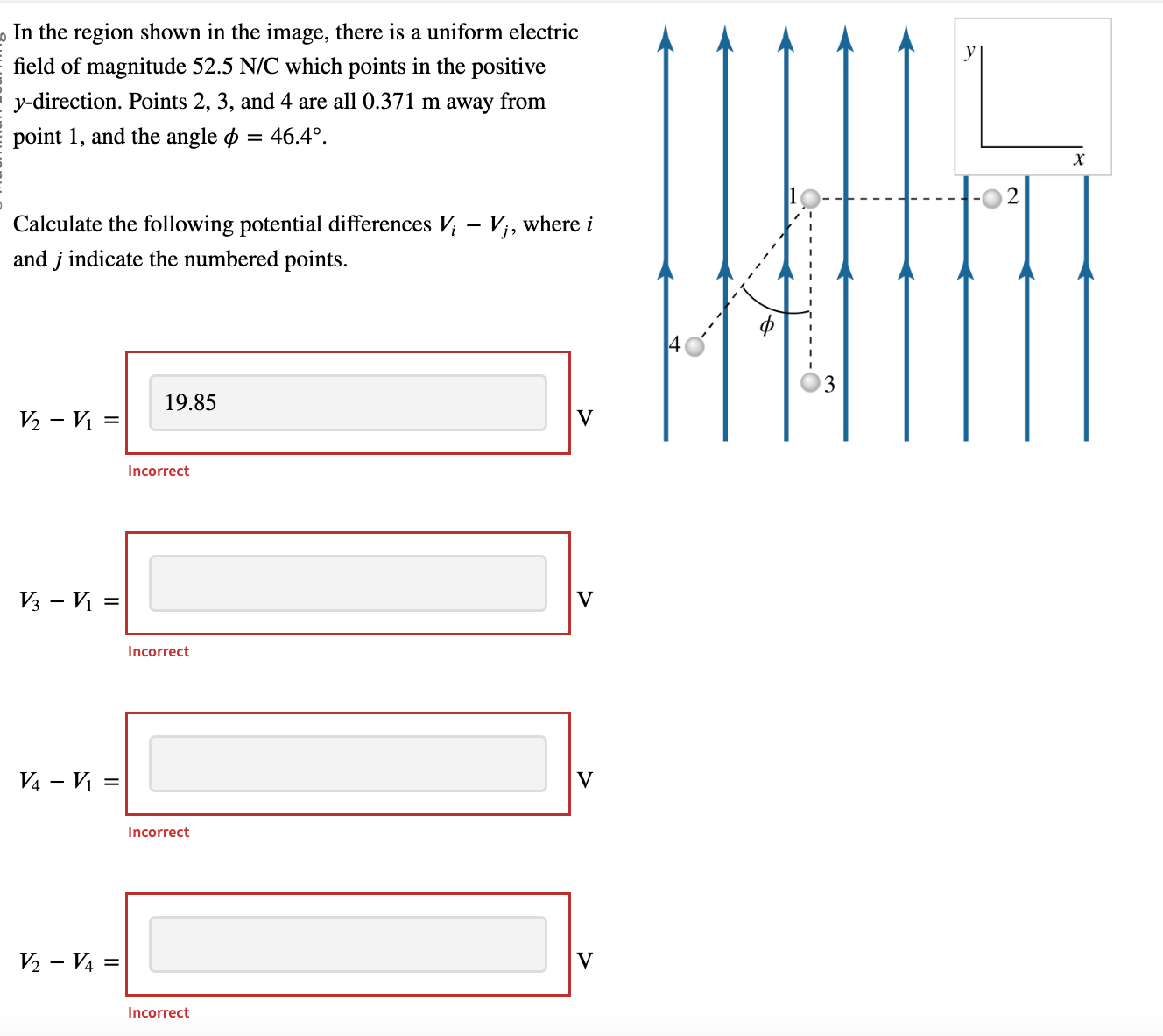 Solved In the region shown in the image, there is a uniform | Chegg.com