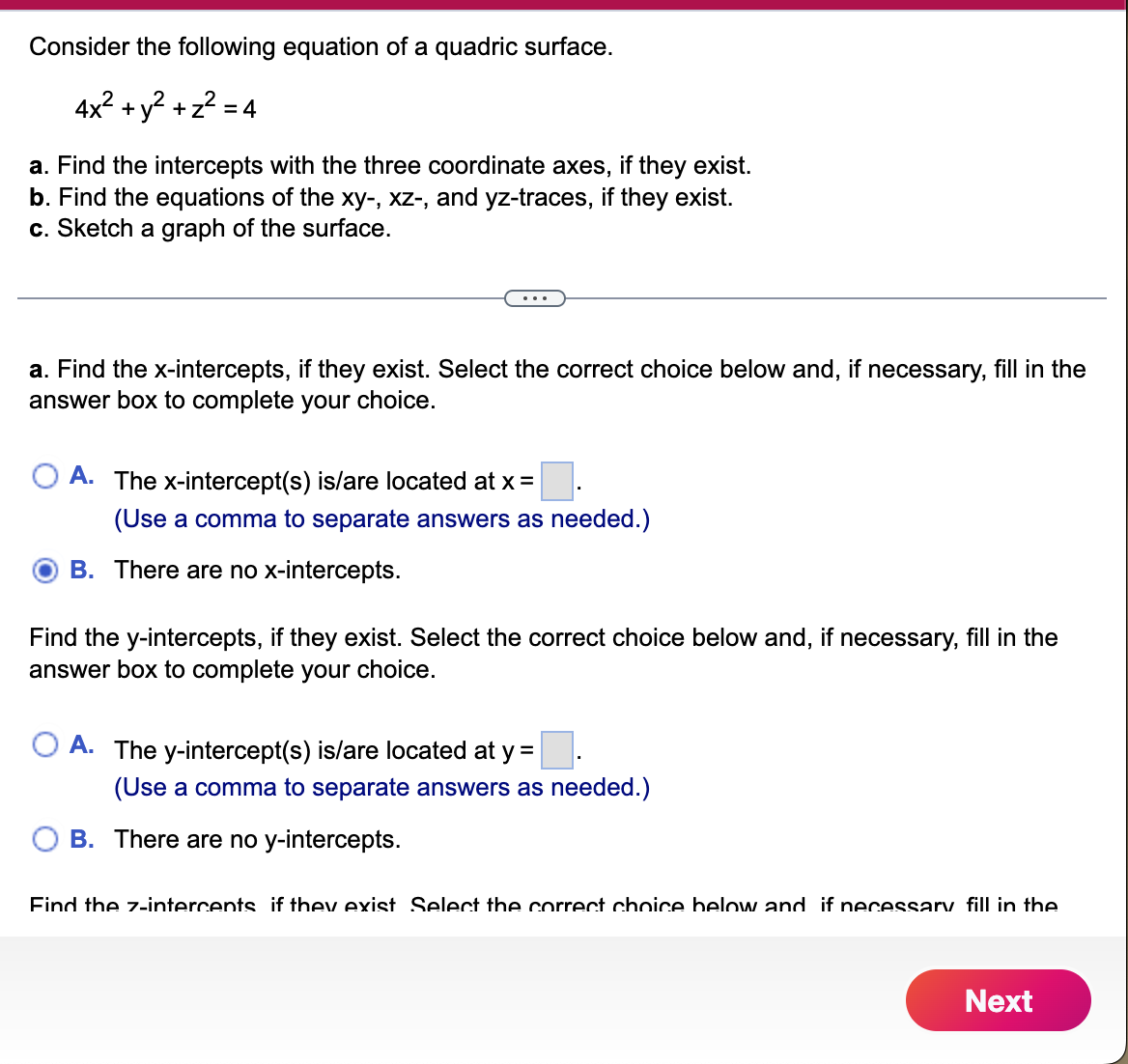 Solved Consider the following equation of a quadric surface. | Chegg.com