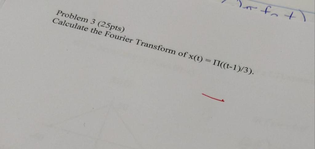 Solved Calculate the Fourier Transform USING THE DEFINITION | Chegg.com