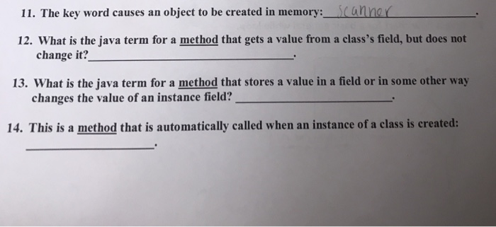 Solved 11. The key word causes an object to be created in | Chegg.com