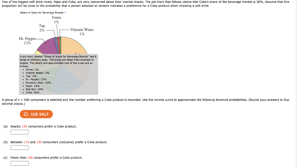 Solved Two of the biggest soft drink rivals, Pepsi and Coke, | Chegg.com
