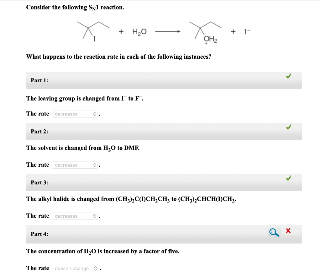 Solved Consider the following Syl reaction. + H2O + 1 OH2 | Chegg.com
