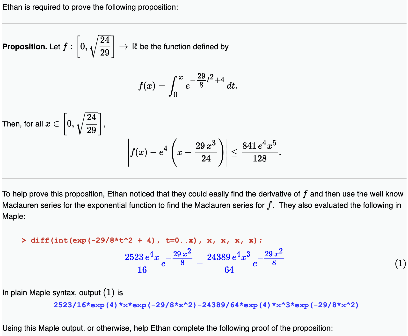 Solved Ethan is required to prove the following proposition: | Chegg.com