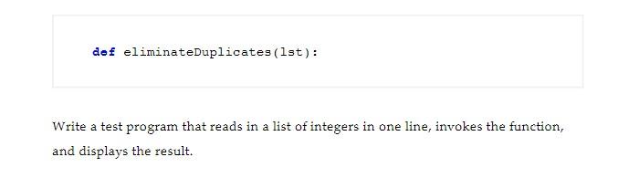 Solved 713 Eliminate Duplicates Write A Function That 
