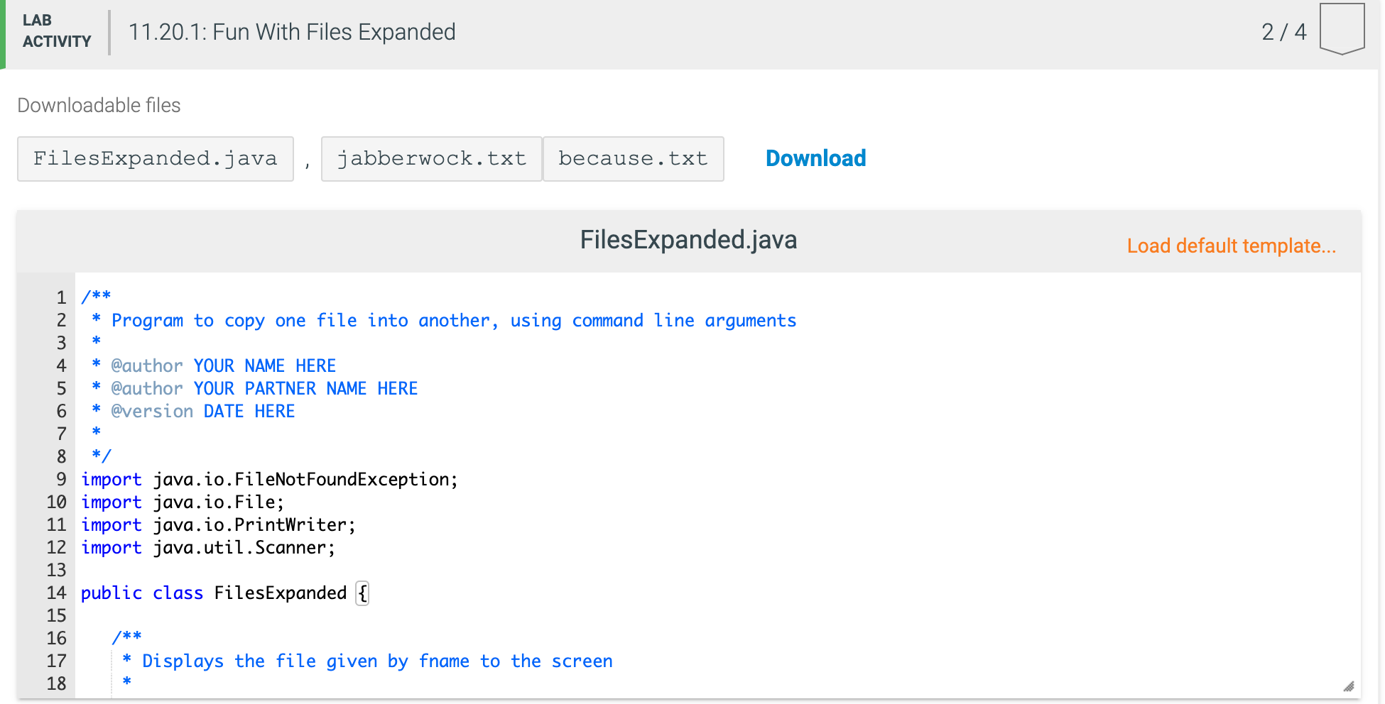 Solved 11.20 Fun With Files Expanded You will be writing a | Chegg.com
