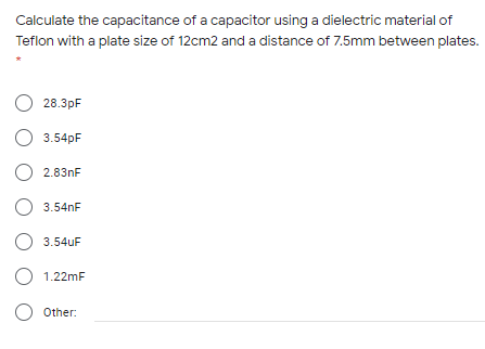 Solved Calculate the capacitance of a capacitor using a | Chegg.com