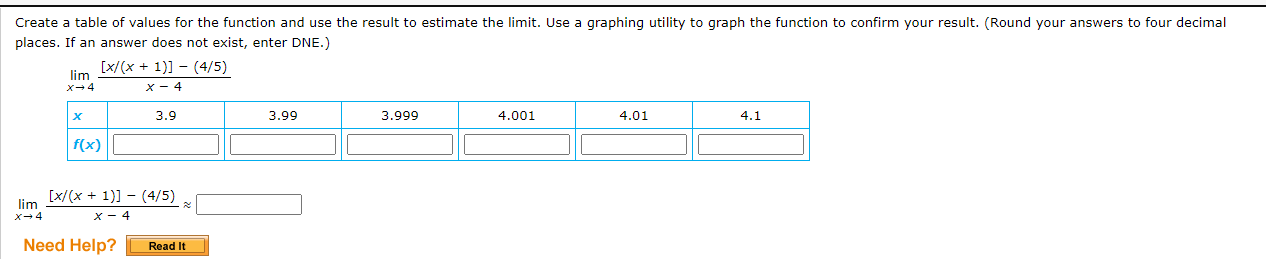 Solved Complete the table. (Round your answers to five | Chegg.com