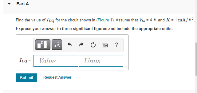 Solved Find the value of IDQ for the circuit shown in | Chegg.com
