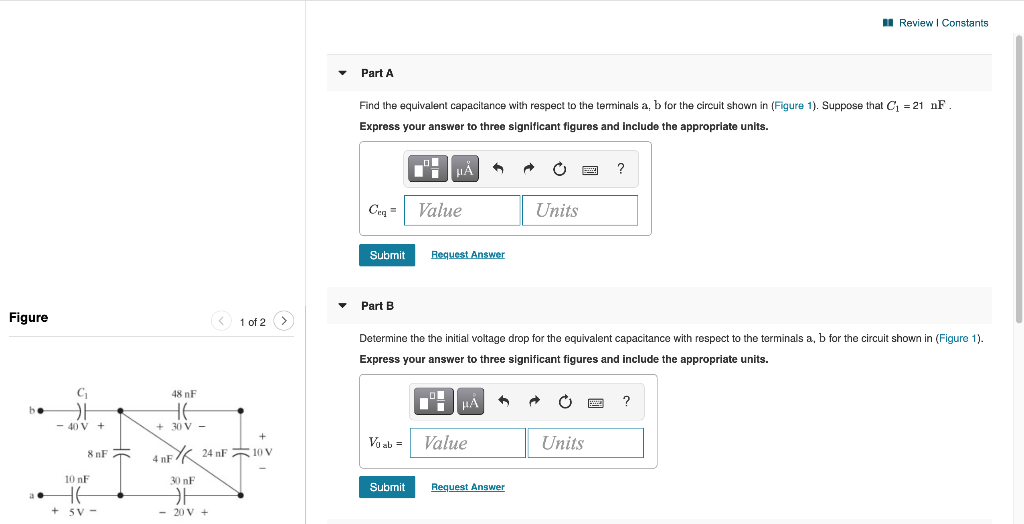 Solved Review Constants Part A Find the equivalent | Chegg.com