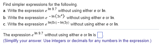 Solved Find simpler expressions for the following a. Write | Chegg.com