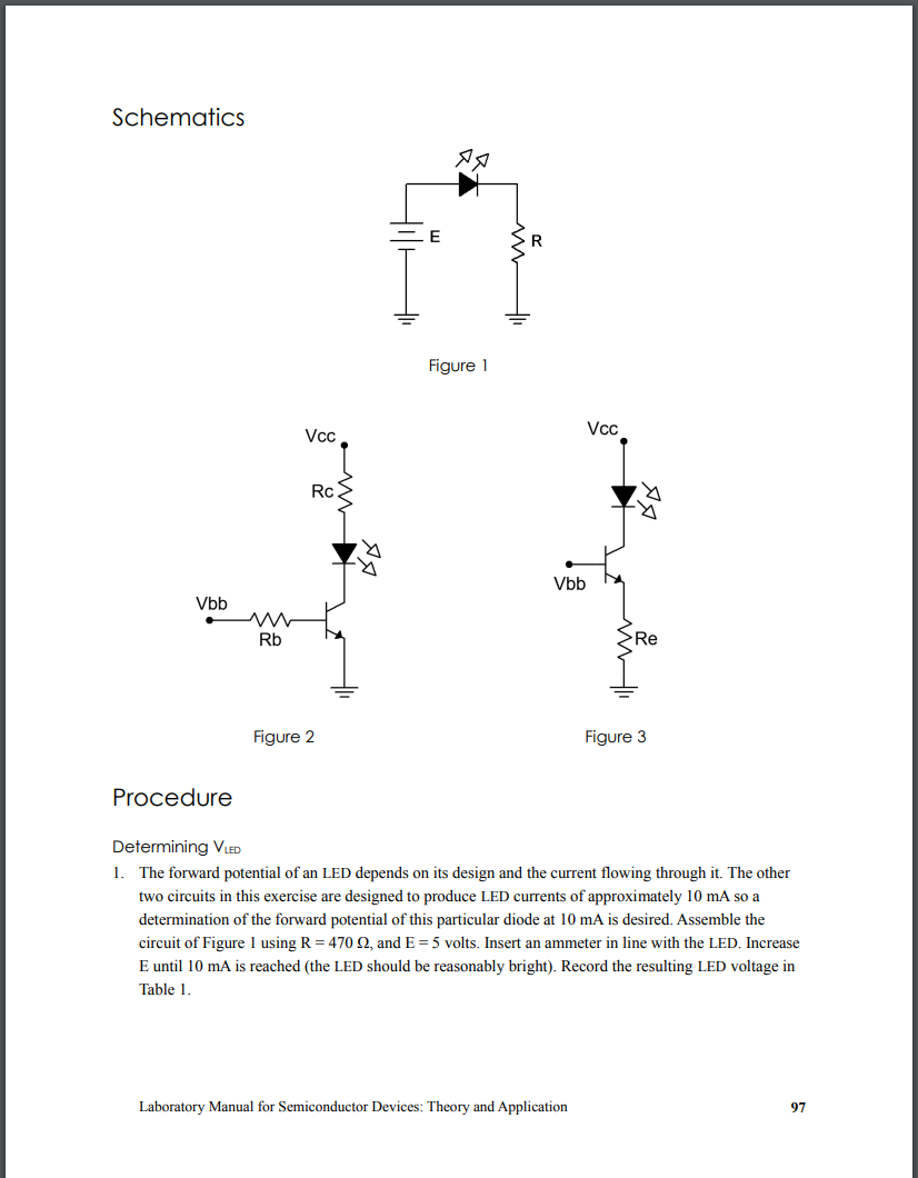 Solved Schematics rigure I Figure 2 Figure 3 Procedure | Chegg.com