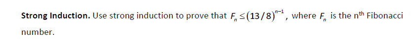 Solved Strong Induction. Use strong induction to prove that | Chegg.com