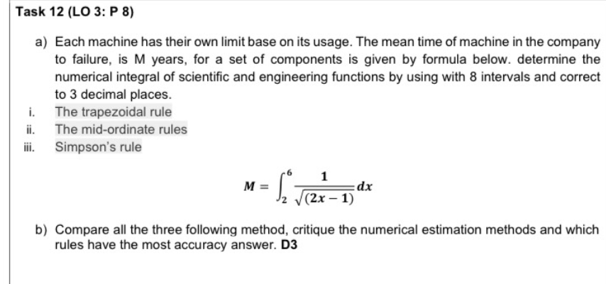 Solved a) Each machine has their own limit base on its | Chegg.com