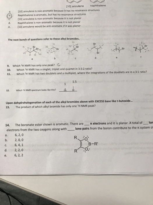 Solved [10] annulene naphthalene a. 10 annulene is | Chegg.com